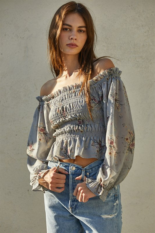 Petra Chiffon Smocked Top – Beyond Threads Clothing